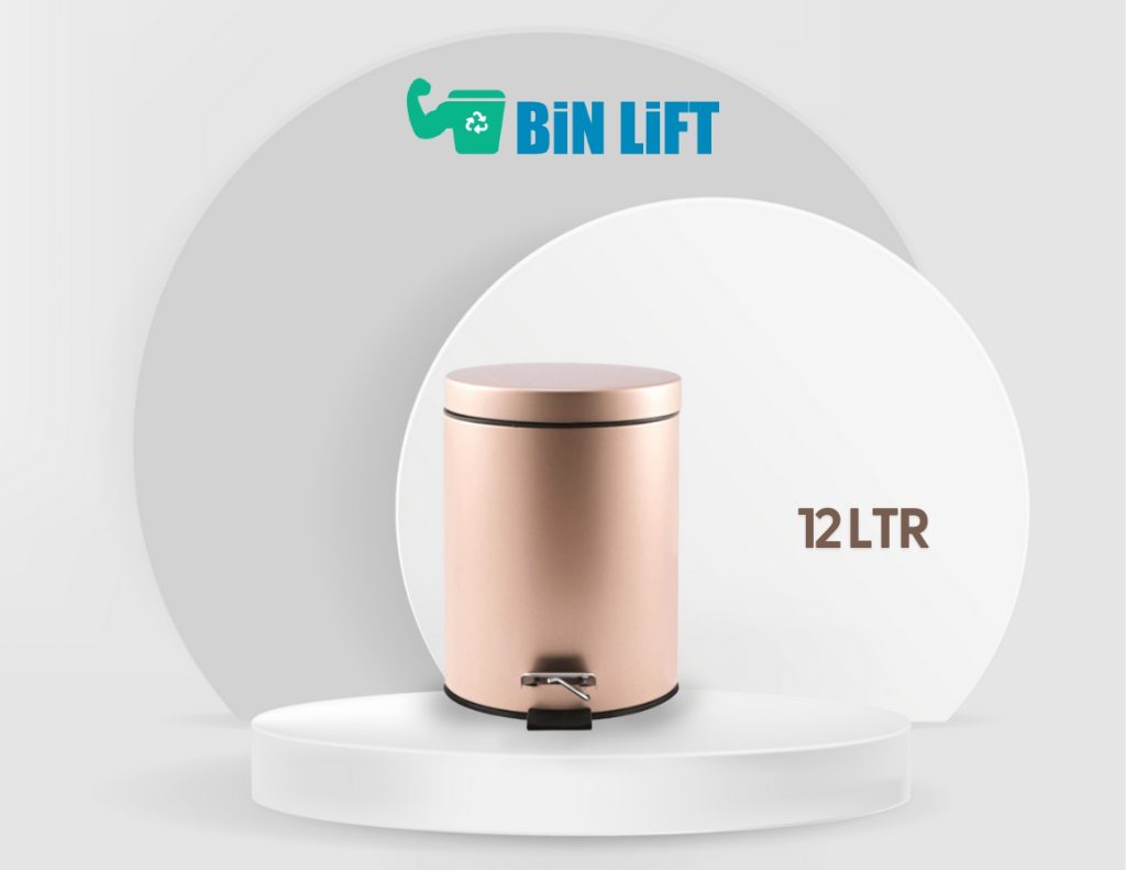 12 LTR Stainless Steel Waste Bin | Compact & Durable Trash Solution