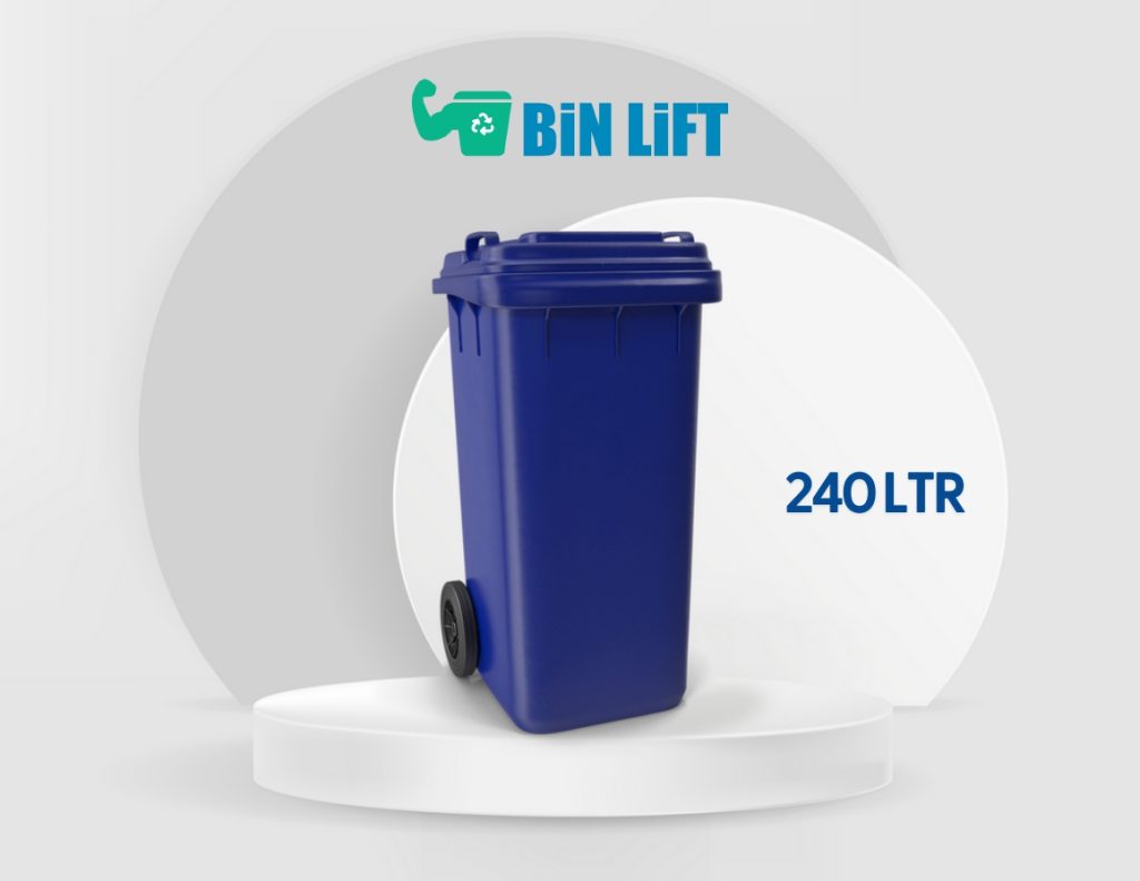 240 Ltr Plastic Garbage Bin with 2 Wheels | The BinLift